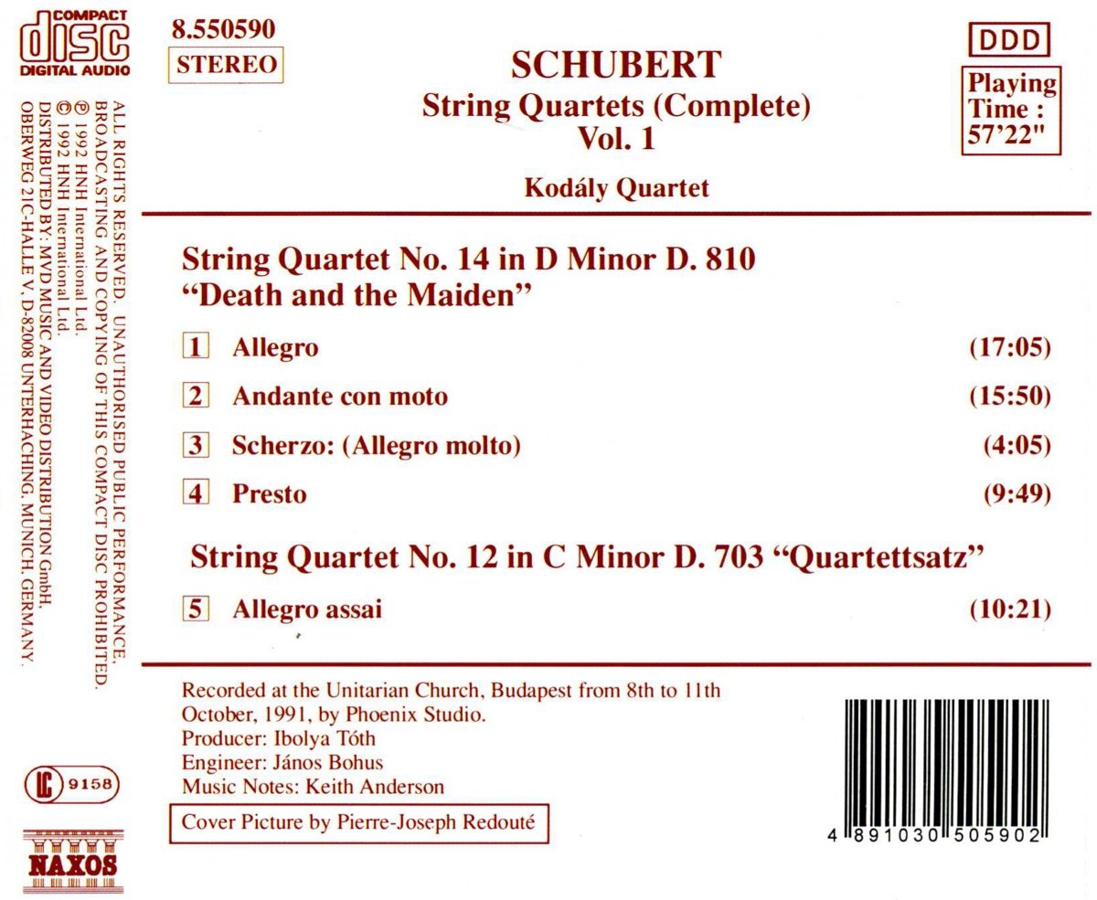 Franz Schubert, Kodály Quartet: Schubert: String Quartets (Complete ...